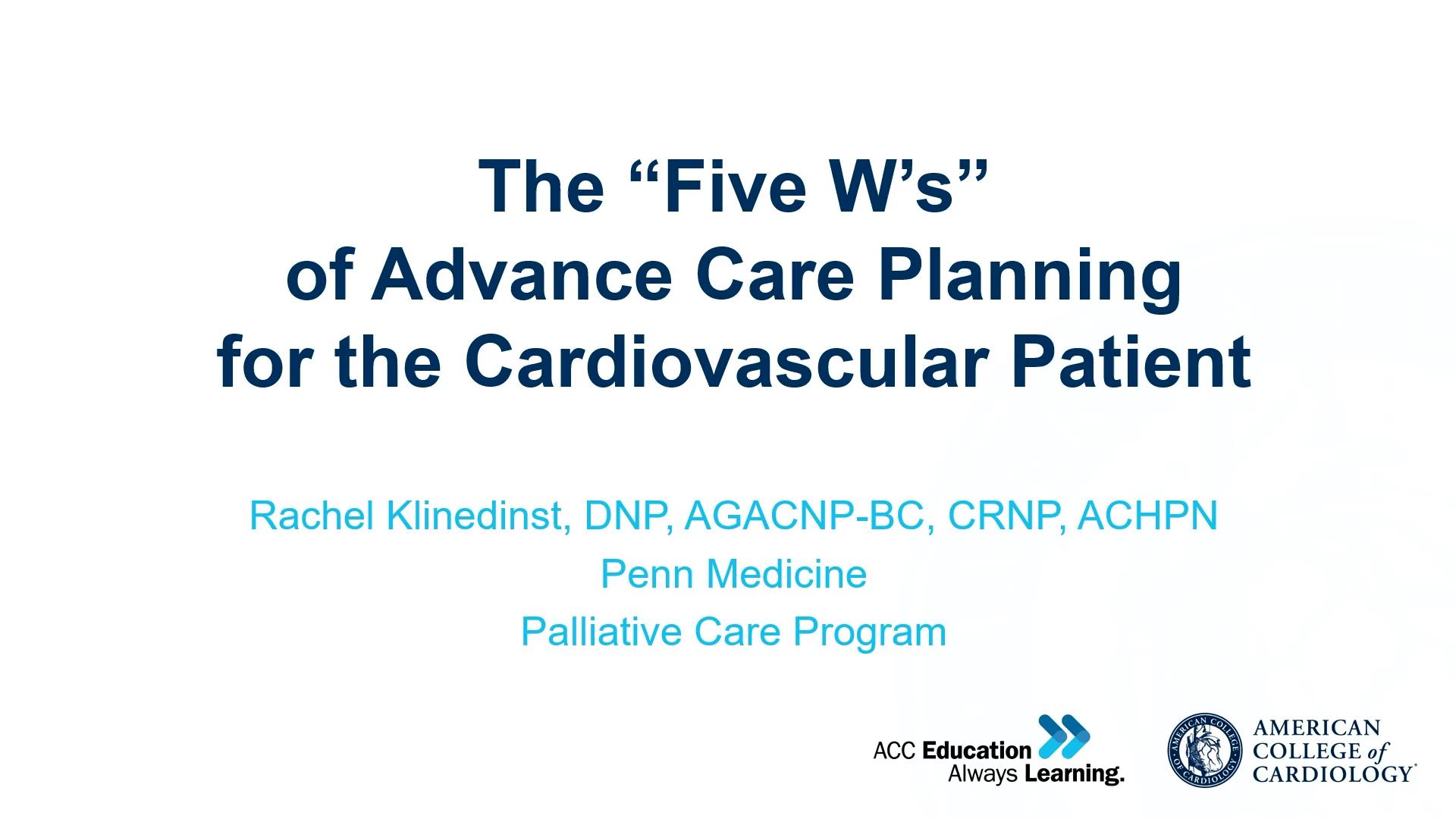 001-02 Device Therapy Advance care planning overview_Rachel Klinedinst